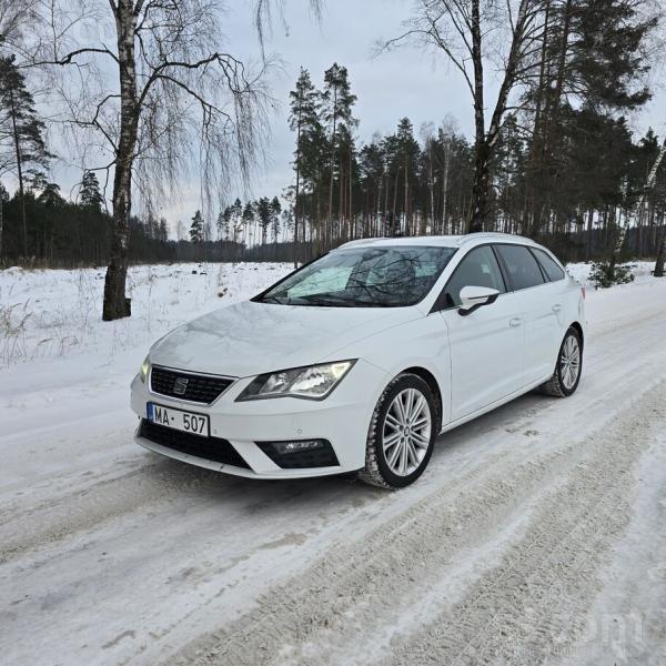 White SEAT Leon 2019 in Riga, with an engine capacity of 1.50 L and mileage of 251 thousand km for 9981 €, photo 1 on AUTOMOTO.COM.LV