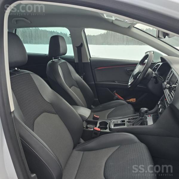 White SEAT Leon 2019 in Riga, with an engine capacity of 1.50 L and mileage of 251 thousand km for 9981 €, photo 9 on AUTOMOTO.COM.LV