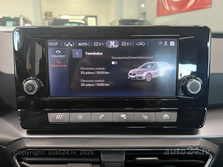 White SEAT Leon 2021 in Tallinn, with an engine capacity of 1.50 L and mileage of 126 thousand km for 16500 €, photo 12 on AUTOMOTO.COM.LV