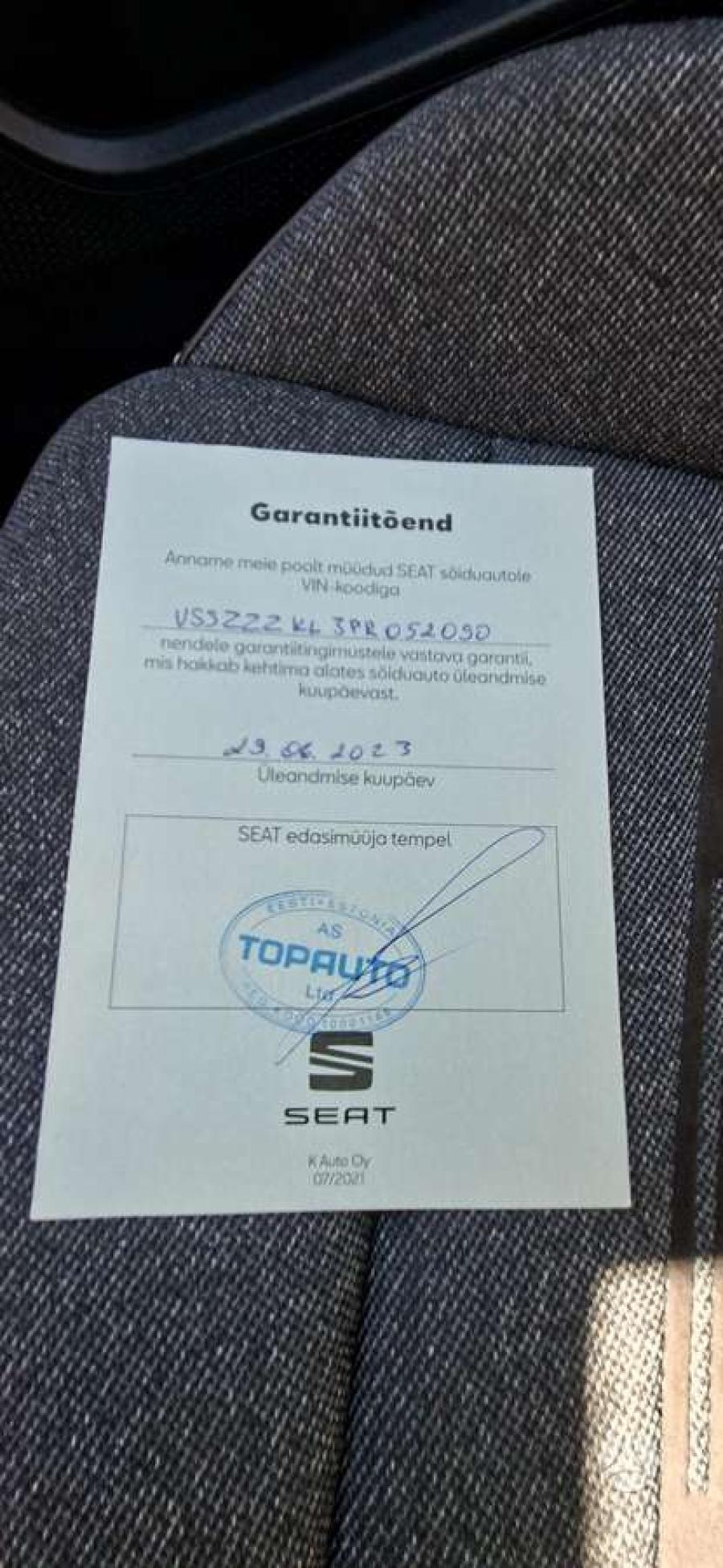 Balts SEAT Leon 2023 Šauļi, ar dzinēja tilpumu 1.50 L un nobraukumu 39 tūkst. km par 19200 €, foto 9 vietnē AUTOMOTO.COM.LV