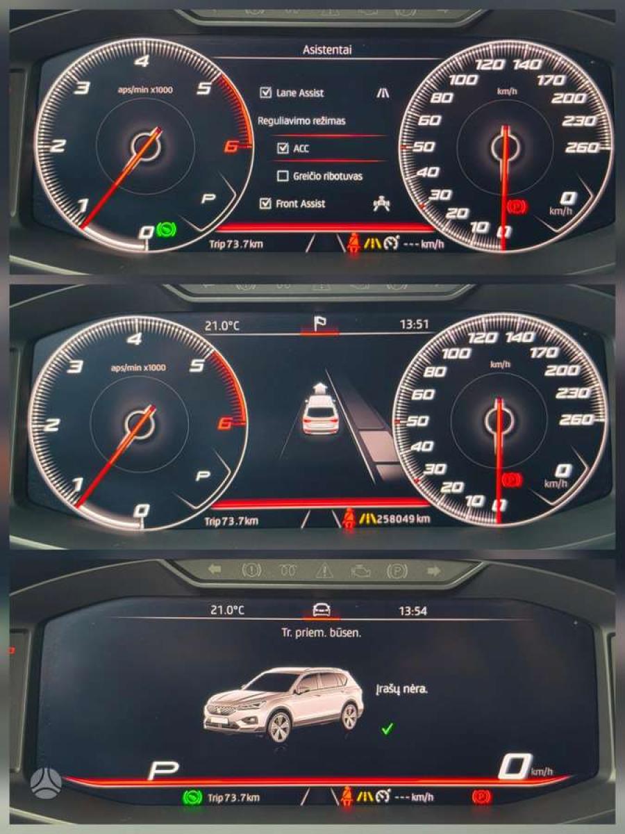 Black SEAT Tarraco 2019 in Jonava, with an engine capacity of 2.00 L and mileage of 258 thousand km for 16750 €, photo 21 on AUTOMOTO.COM.LV