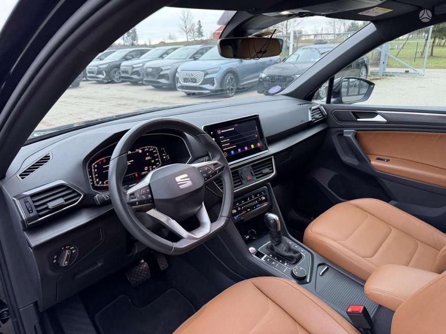 Black SEAT Tarraco 2020 in Siauliai, with an engine capacity of 1.50 L and mileage of 191 thousand km for 19990 €, photo 12 on AUTOMOTO.COM.LV