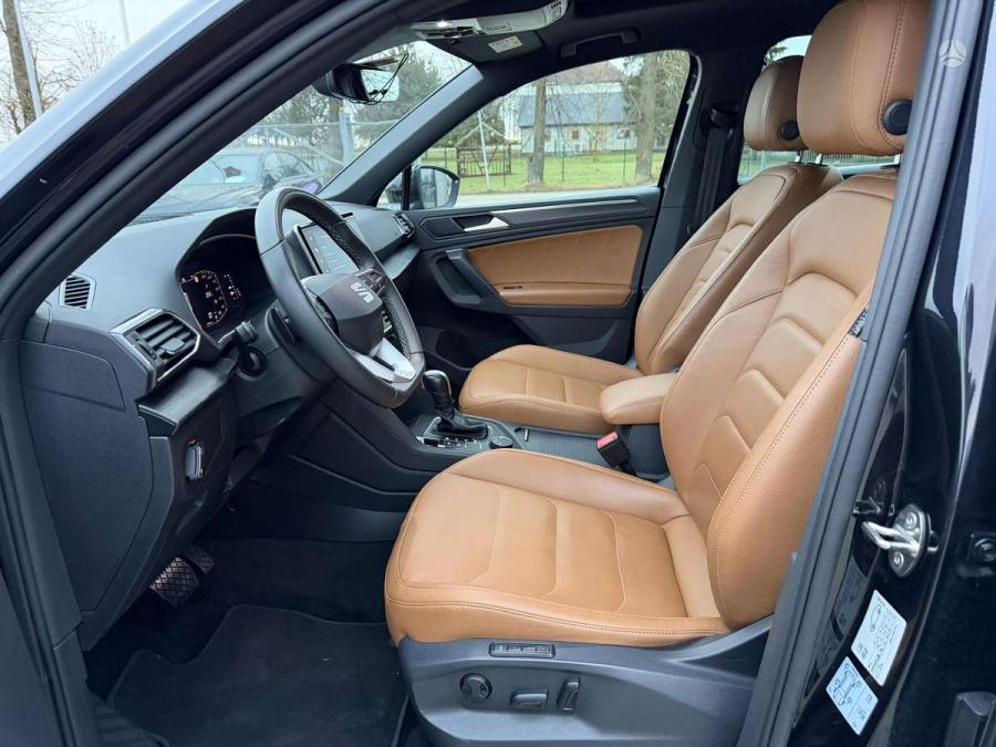 Black SEAT Tarraco 2020 in Siauliai, with an engine capacity of 1.50 L and mileage of 191 thousand km for 19990 €, photo 13 on AUTOMOTO.COM.LV