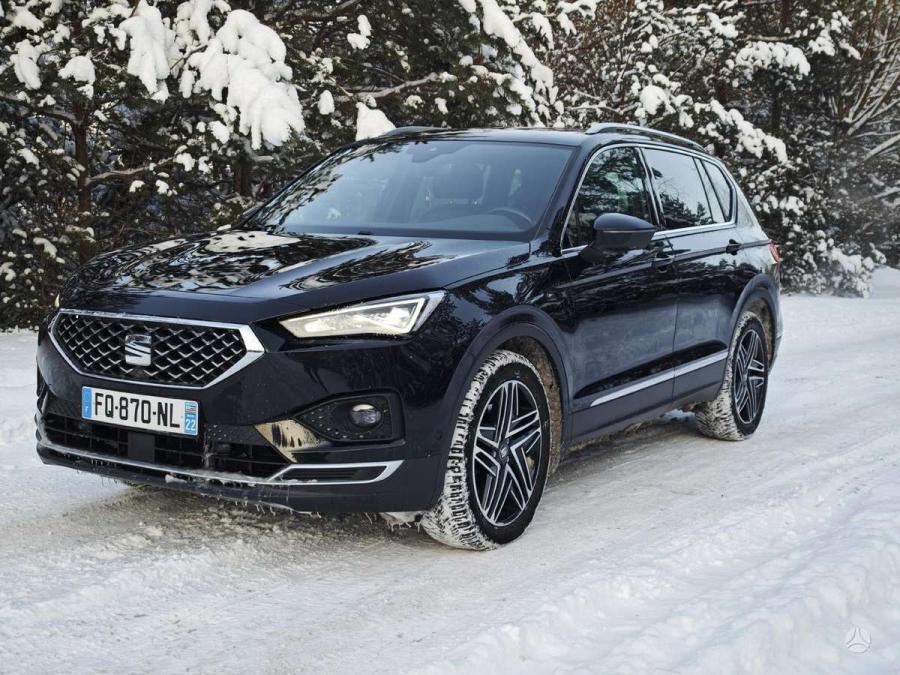 Black SEAT Tarraco 2020 in Vilnius, with an engine capacity of 1.97 L and mileage of 147 thousand km for 21900 €, photo 1 on AUTOMOTO.COM.LV