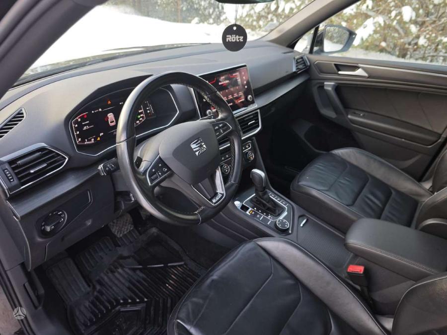 Black SEAT Tarraco 2020 in Vilnius, with an engine capacity of 1.97 L and mileage of 147 thousand km for 21900 €, photo 11 on AUTOMOTO.COM.LV