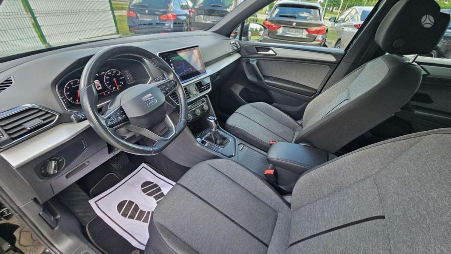 Black SEAT Tarraco 2021 in Prienai, with an engine capacity of 1.50 L and mileage of 227 thousand km for 17999 €, photo 13 on AUTOMOTO.COM.LV