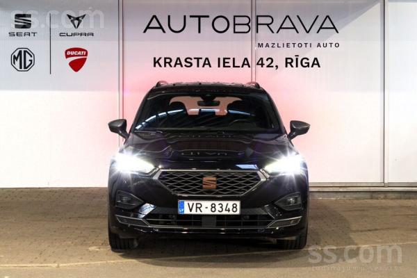 Black SEAT Tarraco 2023 in Riga, with an engine capacity of 2.00 L and mileage of 71 thousand km for 30990 €, photo 2 on AUTOMOTO.COM.LV