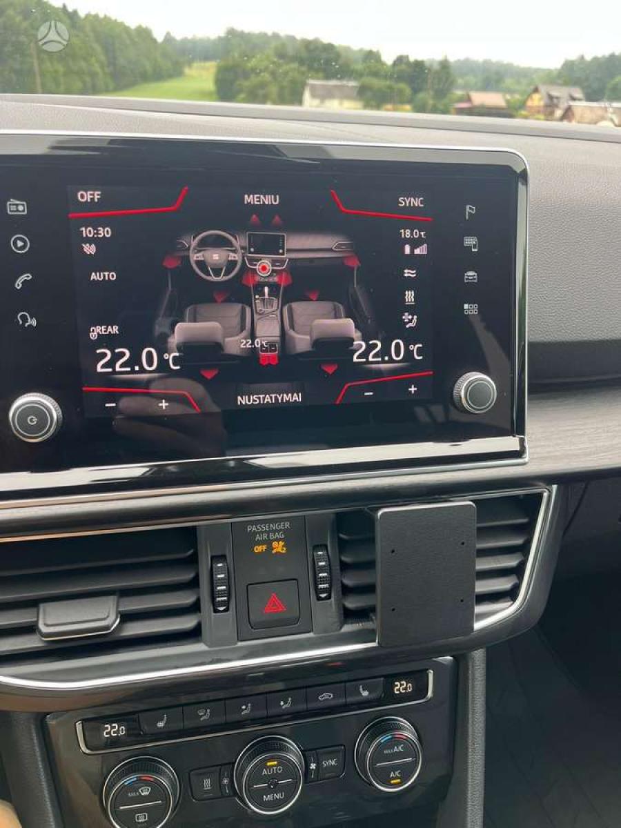 Blue SEAT Tarraco 2019 in Vilnius, with an engine capacity of 1.97 L and mileage of 178 thousand km for 16600 €, photo 17 on AUTOMOTO.COM.LV