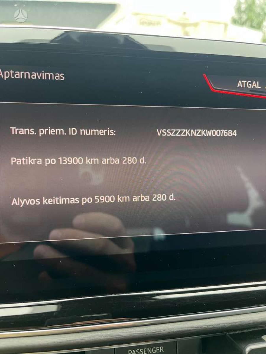 Blue SEAT Tarraco 2019 in Vilnius, with an engine capacity of 1.97 L and mileage of 178 thousand km for 16600 €, photo 18 on AUTOMOTO.COM.LV