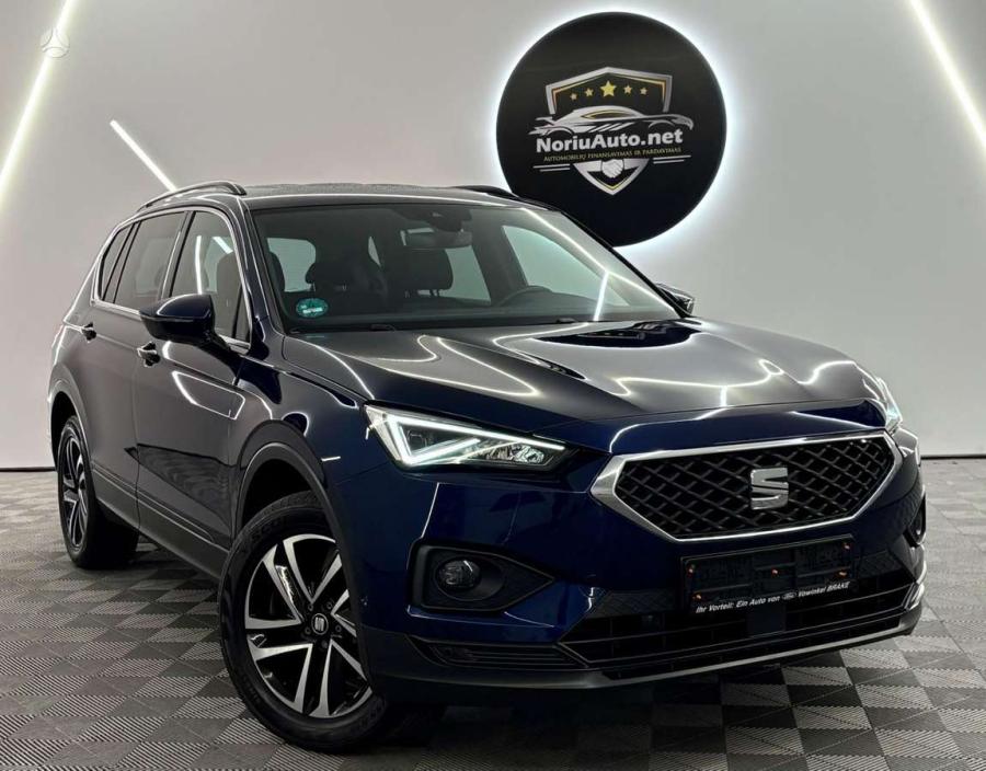 Blue SEAT Tarraco 2019 in Marijampole, with an engine capacity of 1.97 L and mileage of 245 thousand km for 15750 €, photo 1 on AUTOMOTO.COM.LV