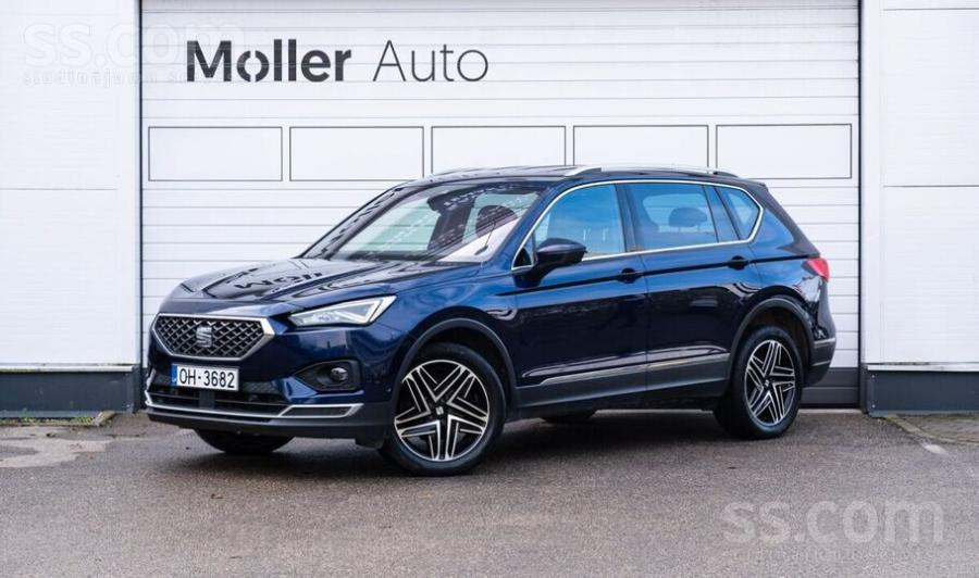 Blue SEAT Tarraco 2020 in Riga, with an engine capacity of 2.00 L and mileage of 102 thousand km for 20950 €, photo 1 on AUTOMOTO.COM.LV