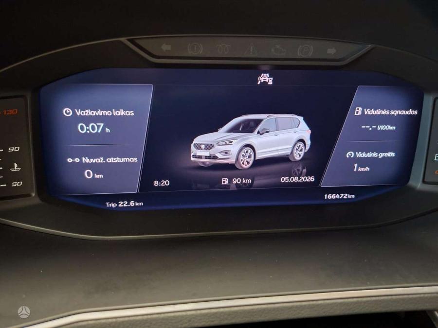 Zaļš SEAT Tarraco 2022 Kauņa, ar dzinēja tilpumu 1.97 L un nobraukumu 166 tūkst. km par 23600 €, foto 16 vietnē AUTOMOTO.COM.LV