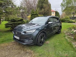 Green SEAT Tarraco 2021 in Riga, with an engine capacity of 1.50 L and mileage of 98 thousand km for 22900 €, photo  on AUTOMOTO.COM.LV