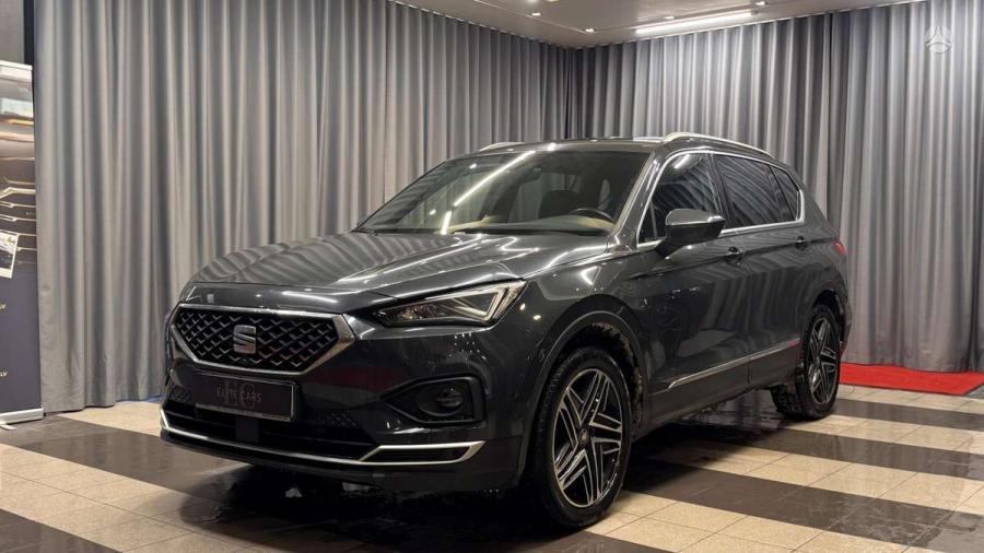 Grey SEAT Tarraco 2019 in Riga, with an engine capacity of 1.98 L and mileage of 158 thousand km for 19990 €, photo 1 on AUTOMOTO.COM.LV
