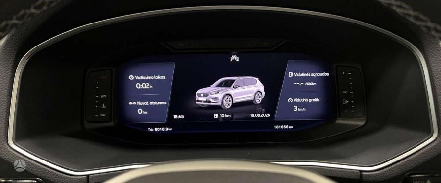 Pelēks SEAT Tarraco 2021 Kauņa, ar dzinēja tilpumu 1.97 L un nobraukumu 182 tūkst. km par 17900 €, foto 11 vietnē AUTOMOTO.COM.LV