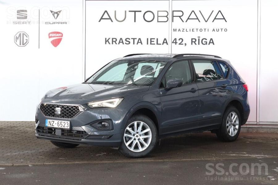 Grey SEAT Tarraco 2024 in Riga, with an engine capacity of 1.50 L and mileage of 33 thousand km for 28490 €, photo 1 on AUTOMOTO.COM.LV