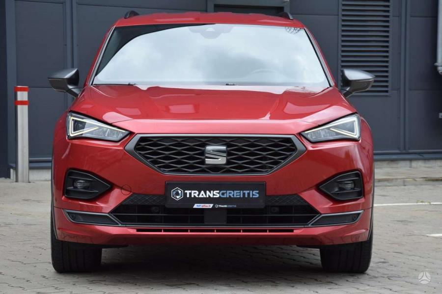 Red SEAT Tarraco 2021 in Vilnius, with an engine capacity of 1.40 L and mileage of 213 thousand km for 19899 €, photo 4 on AUTOMOTO.COM.LV