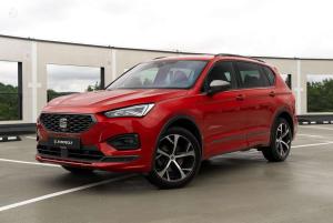 Red SEAT Tarraco 2022 in Vilnius, with an engine capacity of 1.97 L and mileage of 68 thousand km for 27950 €, photo  on AUTOMOTO.COM.LV