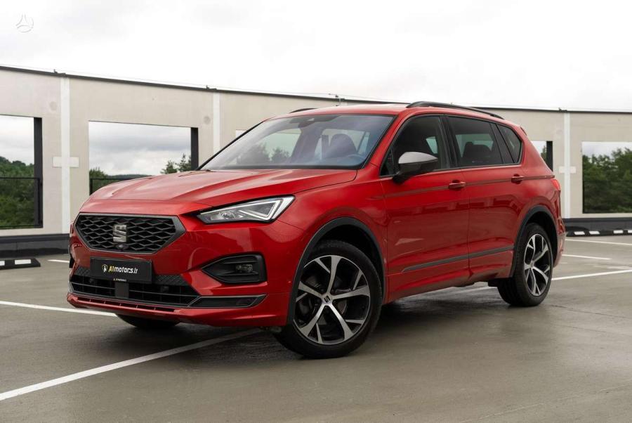 Red SEAT Tarraco 2022 in Vilnius, with an engine capacity of 1.97 L and mileage of 68 thousand km for 27950 €, photo 1 on AUTOMOTO.COM.LV