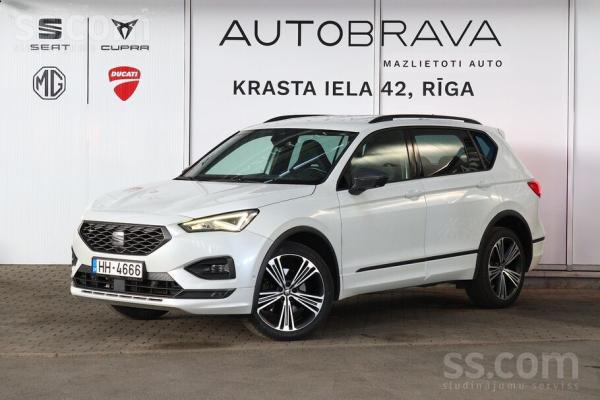White SEAT Tarraco 2020 in Riga, with an engine capacity of 2.00 L and mileage of 199 thousand km for 19490 €, photo 1 on AUTOMOTO.COM.LV