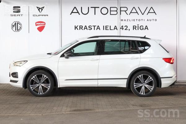 White SEAT Tarraco 2020 in Riga, with an engine capacity of 2.00 L and mileage of 199 thousand km for 19490 €, photo 4 on AUTOMOTO.COM.LV
