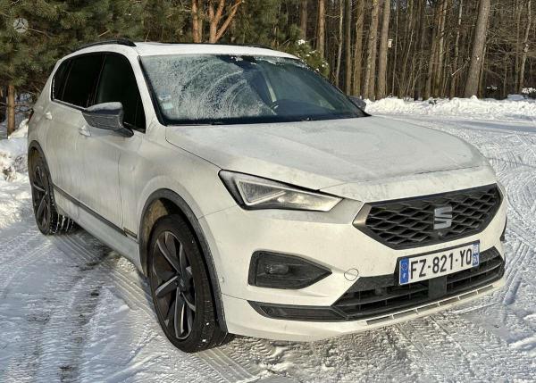 White SEAT Tarraco 2021 in Taurage, with an engine capacity of 1.97 L and mileage of 350 thousand km for 12800 €, photo 3 on AUTOMOTO.COM.LV