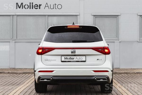 White SEAT Tarraco 2023 in Ventspils, with an engine capacity of 2.00 L and mileage of 74 thousand km for 28500 €, photo 5 on AUTOMOTO.COM.LV