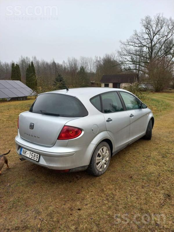 Grey SEAT Toledo 2007 in Riga, with an engine capacity of 1.60 L and mileage of 184 thousand km for 1480 €, photo 2 on AUTOMOTO.COM.LV
