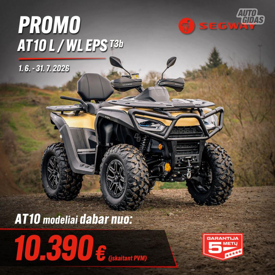 Segway AT10 L 2026 Viļņa, ar dzinēja tilpumu 1.00 L un nobraukumu 0 tūkst. km par 10390 €, foto 1 vietnē AUTOMOTO.COM.LV