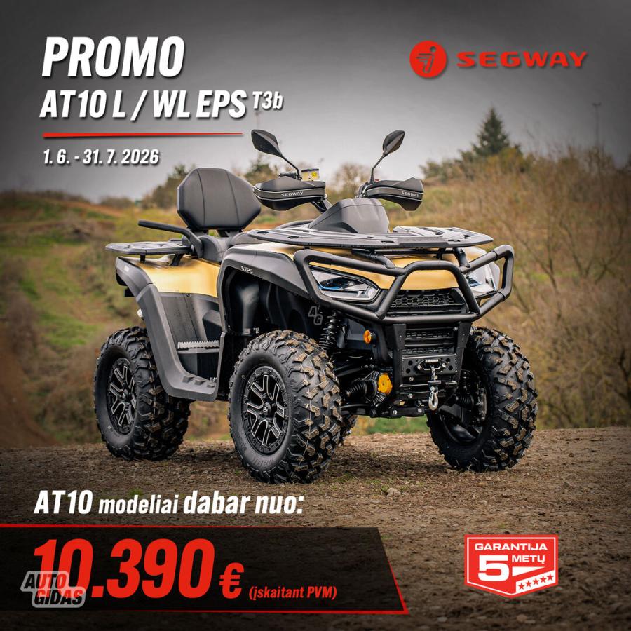 Segway AT10 L 2026 в Вильнюс, объемом двигателя 1.00 л и пробегом 0 тыс. км за 10390 €, фото 1 на AUTOMOTO.COM.LV