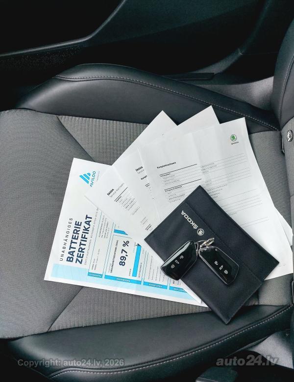 Black Skoda Enyaq 2021 in Tallinn, with an engine capacity of 0.00 L and mileage of 81 thousand km for 20800 €, photo 10 on AUTOMOTO.COM.LV