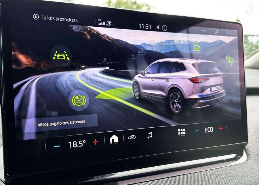 Black Skoda Enyaq 2021 in Kaunas, with an engine capacity of 0.00 L and mileage of 199 thousand km for 17300 €, photo 12 on AUTOMOTO.COM.LV