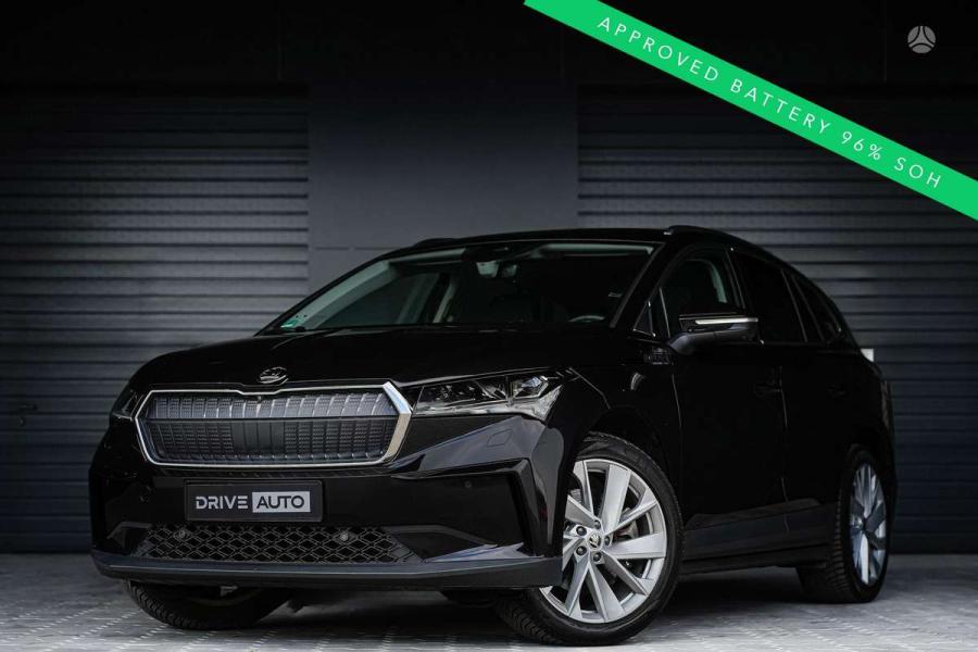 Black Skoda Enyaq 2022 in Vilnius, with an engine capacity of 0.00 L and mileage of 114 thousand km for 27500 €, photo 1 on AUTOMOTO.COM.LV