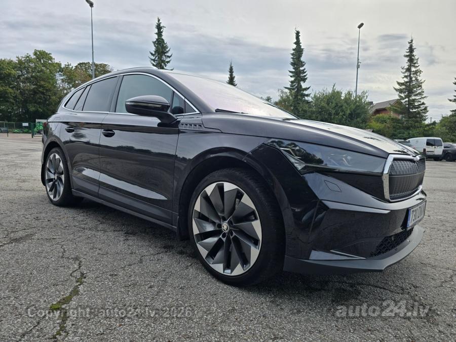 Black Skoda Enyaq 2021 in Tallinn, with an engine capacity of 0.00 L and mileage of 111 thousand km for 29900 €, photo 1 on AUTOMOTO.COM.LV