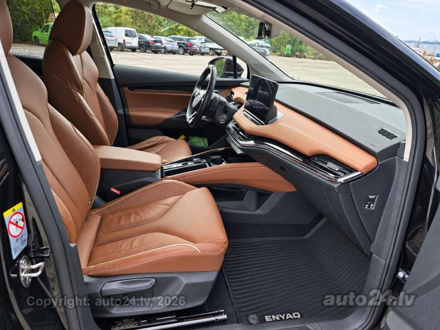 Black Skoda Enyaq 2021 in Tallinn, with an engine capacity of 0.00 L and mileage of 111 thousand km for 29900 €, photo 9 on AUTOMOTO.COM.LV