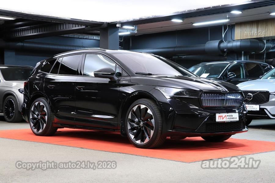 Black Skoda Enyaq 2022 in Tallinn, with an engine capacity of 0.00 L and mileage of 65 thousand km for 35995 €, photo 1 on AUTOMOTO.COM.LV