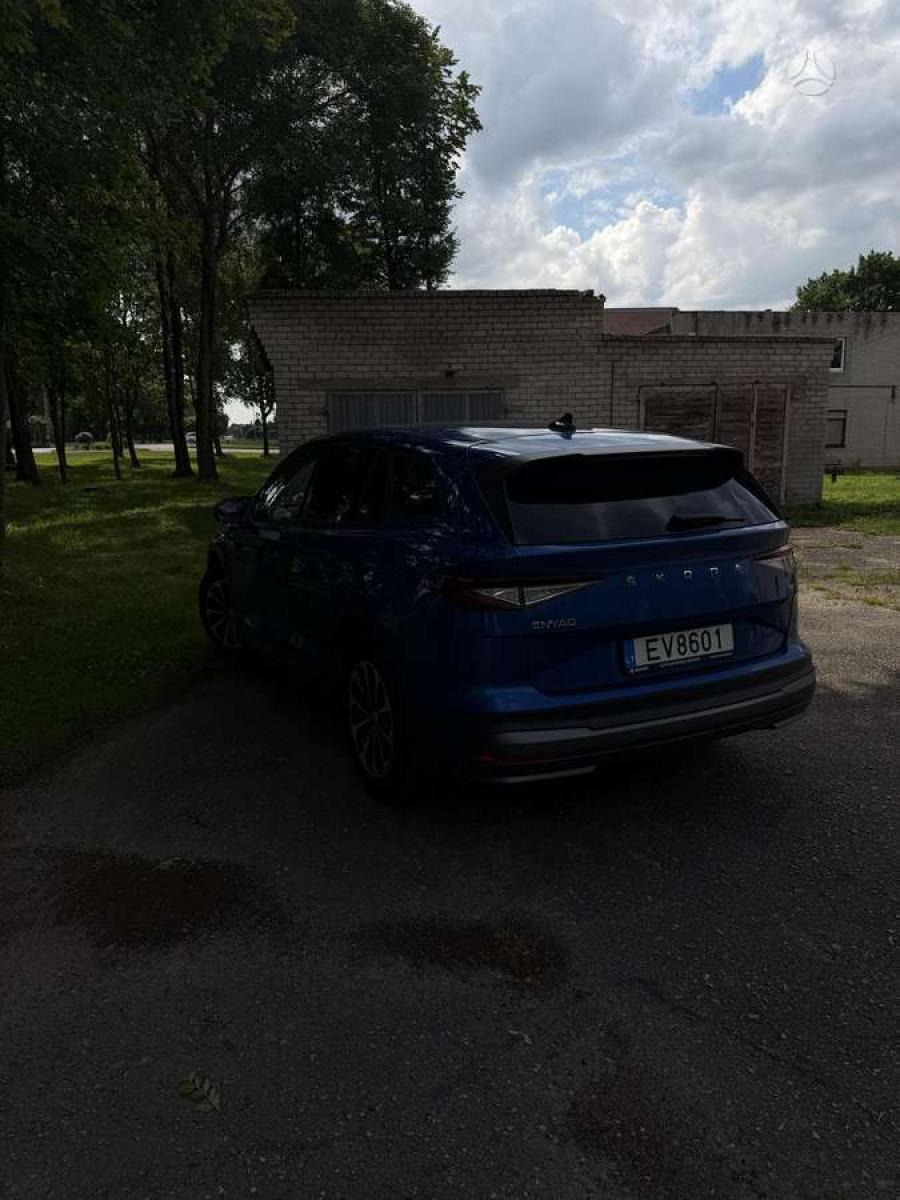 Blue Skoda Enyaq 2021 in Alytus, with an engine capacity of 0.00 L and mileage of 50 thousand km for 18700 €, photo 6 on AUTOMOTO.COM.LV