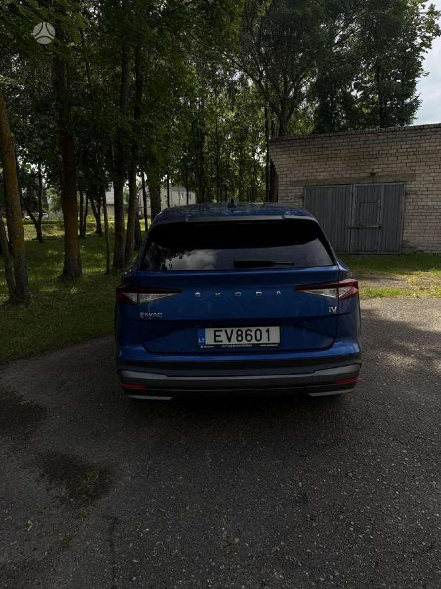 Blue Skoda Enyaq 2021 in Alytus, with an engine capacity of 0.00 L and mileage of 50 thousand km for 18700 €, photo 7 on AUTOMOTO.COM.LV