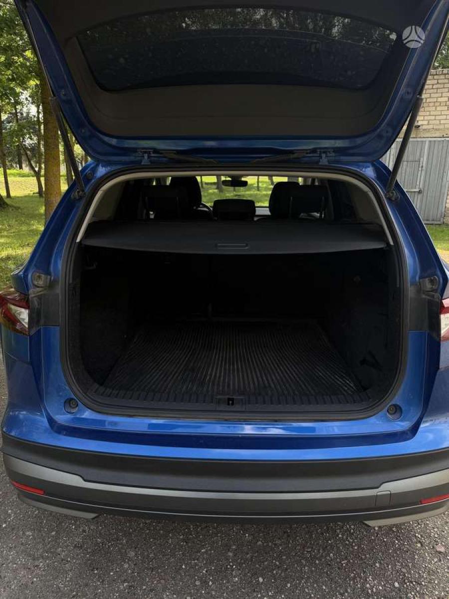 Blue Skoda Enyaq 2021 in Alytus, with an engine capacity of 0.00 L and mileage of 50 thousand km for 18700 €, photo 15 on AUTOMOTO.COM.LV