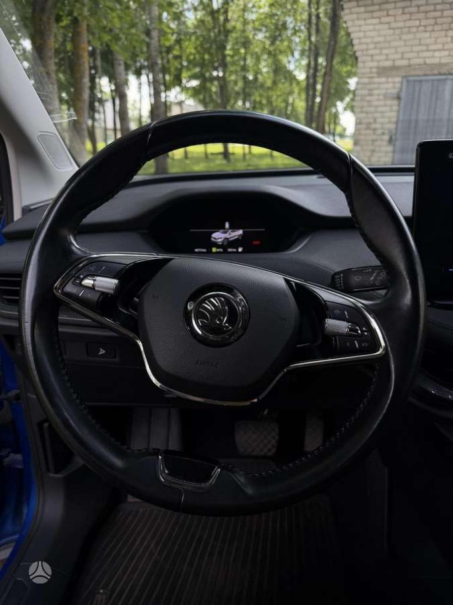 Blue Skoda Enyaq 2021 in Alytus, with an engine capacity of 0.00 L and mileage of 50 thousand km for 18700 €, photo 18 on AUTOMOTO.COM.LV