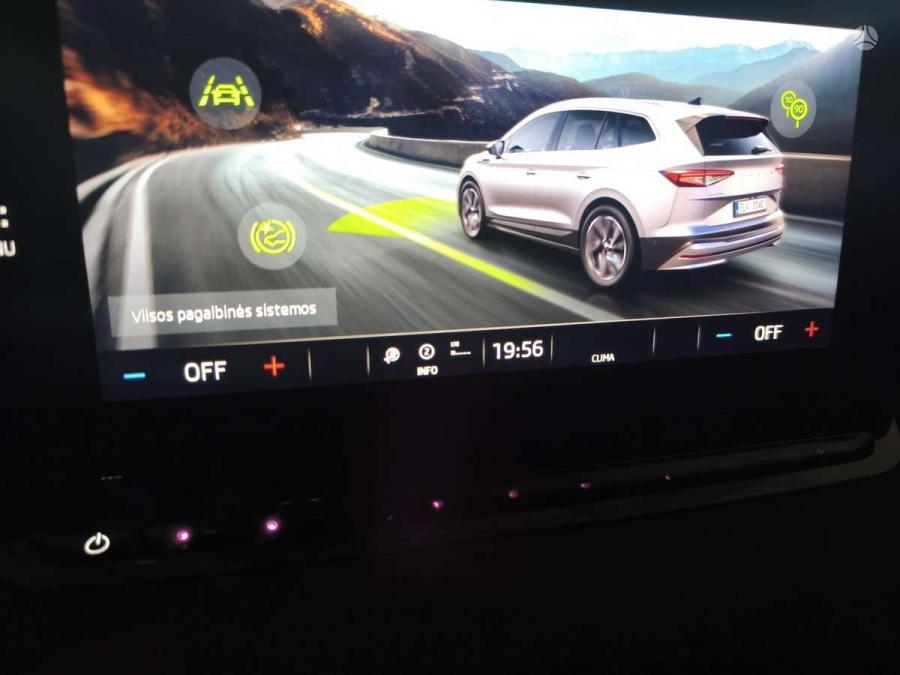 Zils Skoda Enyaq 2022 Jonava, ar dzinēja tilpumu 0.00 L un nobraukumu 53 tūkst. km par 23400 €, foto 14 vietnē AUTOMOTO.COM.LV