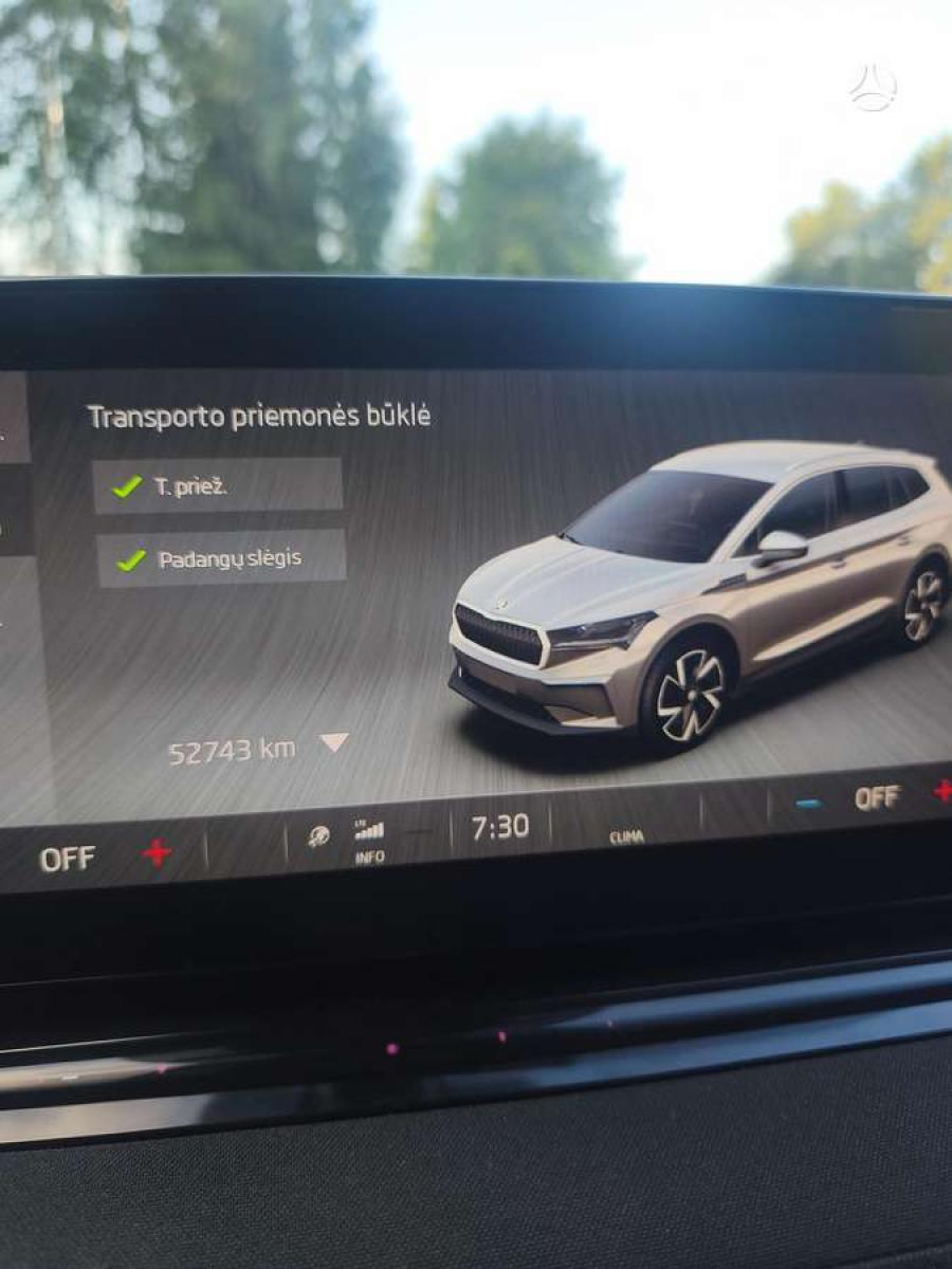 Zils Skoda Enyaq 2022 Jonava, ar dzinēja tilpumu 0.00 L un nobraukumu 53 tūkst. km par 23400 €, foto 16 vietnē AUTOMOTO.COM.LV