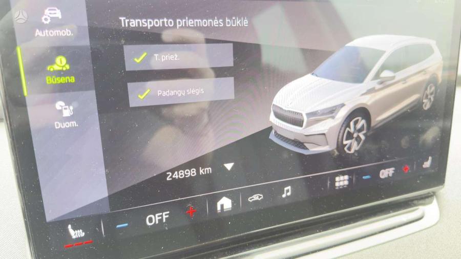 Zils Skoda Enyaq 2023 Šauļi, ar dzinēja tilpumu 0.00 L un nobraukumu 25 tūkst. km par 23400 €, foto 12 vietnē AUTOMOTO.COM.LV