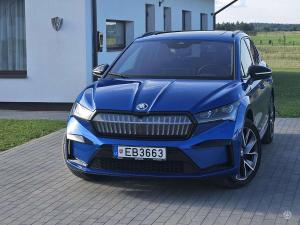 Blue Skoda Enyaq 2023 in Trakai, with an engine capacity of 0.00 L and mileage of 63 thousand km for 29900 €, photo  on AUTOMOTO.COM.LV