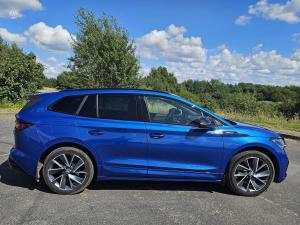 Blue Skoda Enyaq 2023 in Trakai, with an engine capacity of 0.00 L and mileage of 63 thousand km for 29900 €, photo 6 on AUTOMOTO.COM.LV