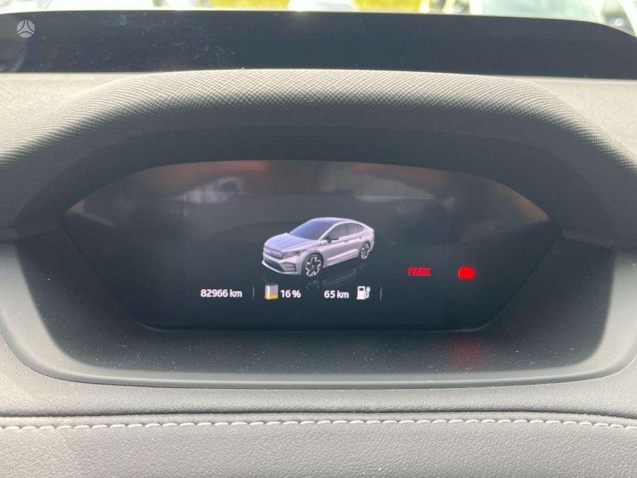 Blue Skoda Enyaq 2023 in Vilnius, with an engine capacity of 0.00 L and mileage of 83 thousand km for 36999 €, photo 15 on AUTOMOTO.COM.LV
