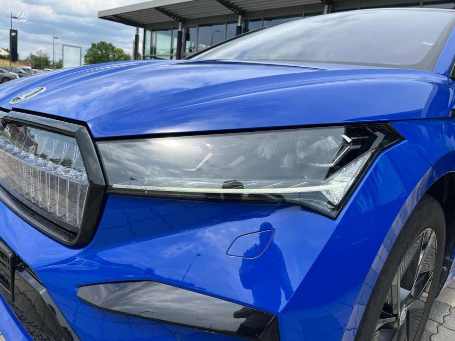 Blue Skoda Enyaq 2023 in Vilnius, with an engine capacity of 0.00 L and mileage of 83 thousand km for 36999 €, photo 27 on AUTOMOTO.COM.LV