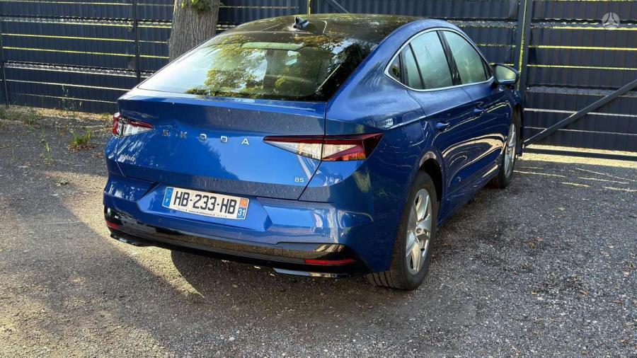 Blue Skoda Enyaq 2025 in Jonava, with an engine capacity of 0.00 L and mileage of 27 thousand km for 21200 €, photo 10 on AUTOMOTO.COM.LV