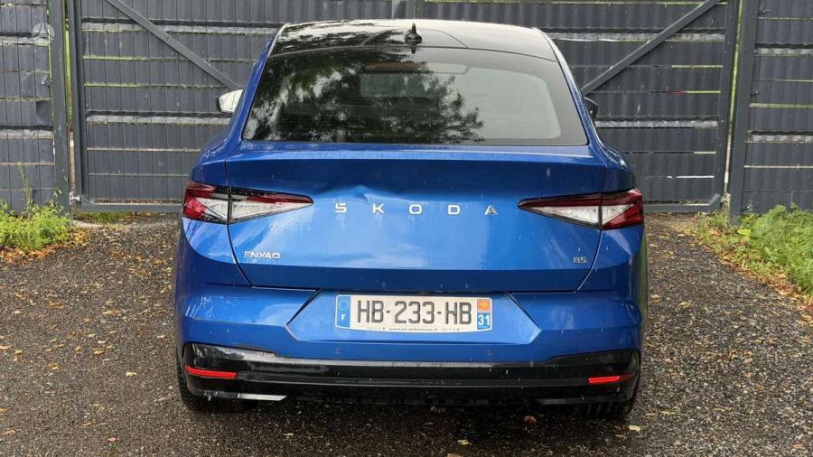 Blue Skoda Enyaq 2025 in Jonava, with an engine capacity of 0.00 L and mileage of 27 thousand km for 21600 €, photo 7 on AUTOMOTO.COM.LV