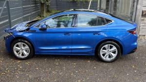 Blue Skoda Enyaq 2025 in Jonava, with an engine capacity of 0.00 L and mileage of 27 thousand km for 21600 €, photo 13 on AUTOMOTO.COM.LV